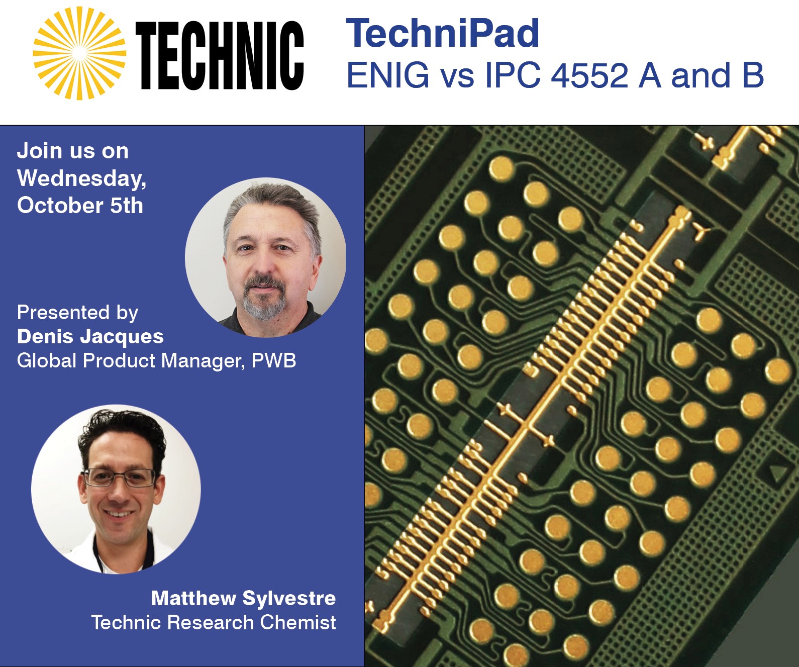 Recorded Webinar - TechniPad Advanced PWB Technology | Technic Inc.